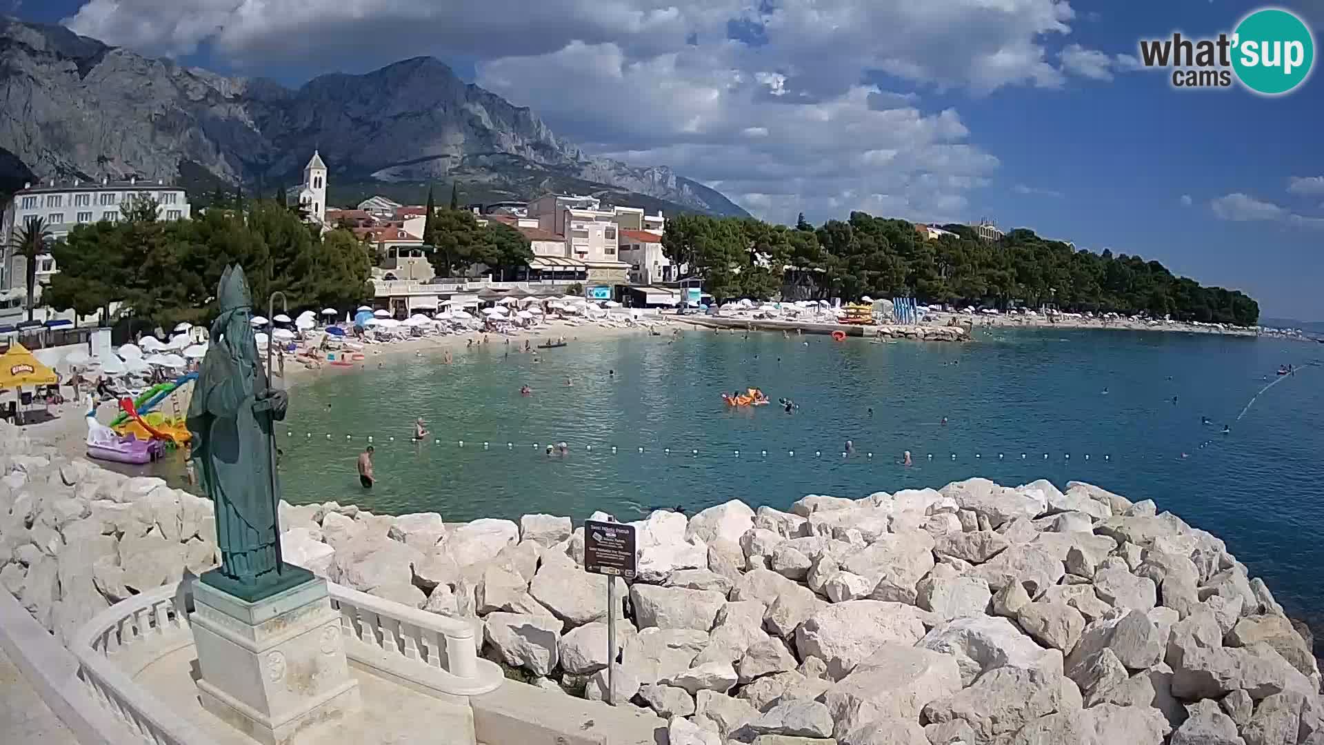 Kamera v živo Drašnice (Podgora) - Plaža - WhatsUpCams - LIVE streaming