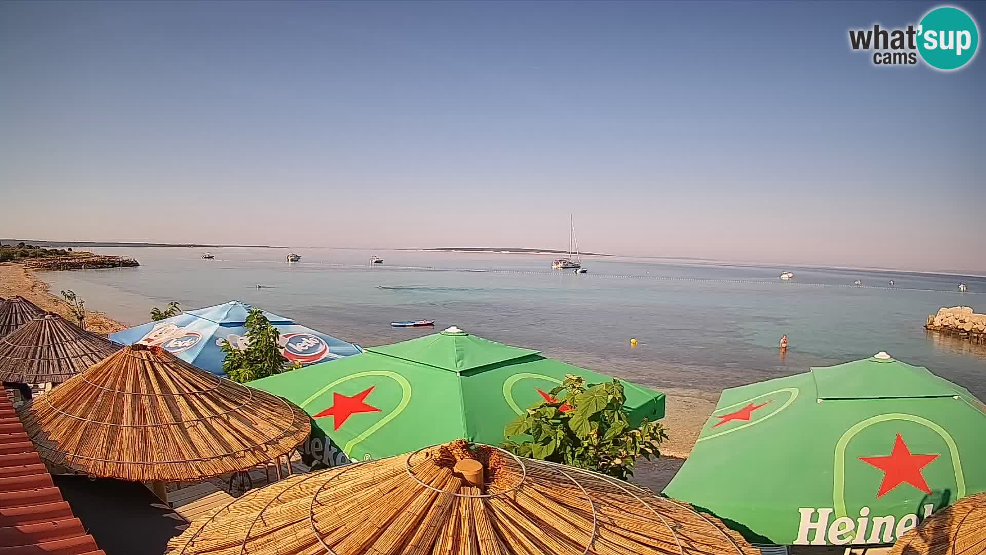 Webcam live - Planjka beach - Pag Island - WhatsUpCams - LIVE streaming