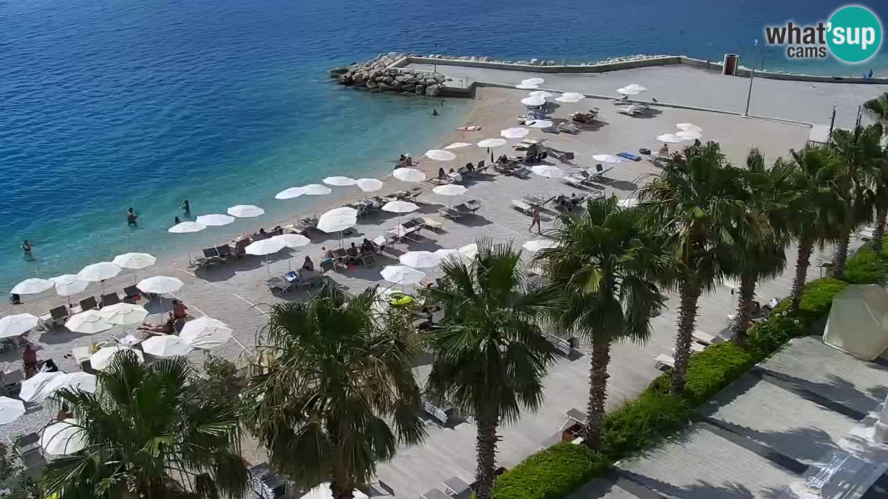 Kamera v živo Drašnice (Podgora) - Plaža - WhatsUpCams - Kamere v živo