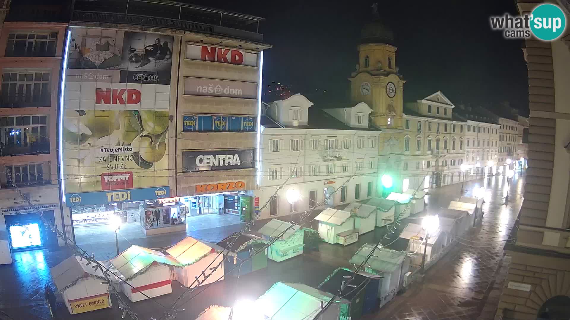 Die Riva und Marina in Rijeka - Live Webcam Kroatien - WhatsUpCams ...