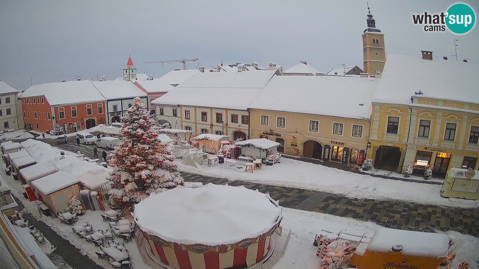 Web kamera Samobor glavni trg Kralj Tomislav - Hrvatska u živo